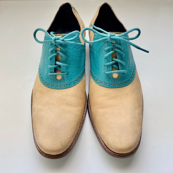 Cole Haan | Shoes | Cole Haan Limited Croc Embossed Leather Oxford ...